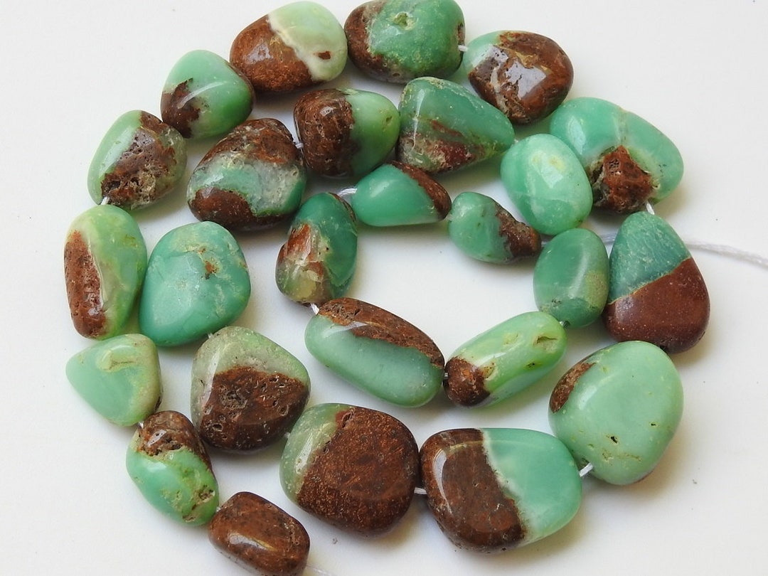 Chrysoprase Bio Color Smooth Tumble Nugget/14inch 18x15to11x6mm ...