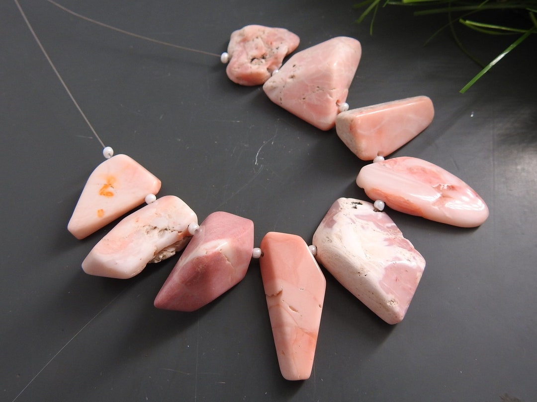 Pink Peruvian Opal Natural Polished Rough Briolette/nuggets/for Making ...