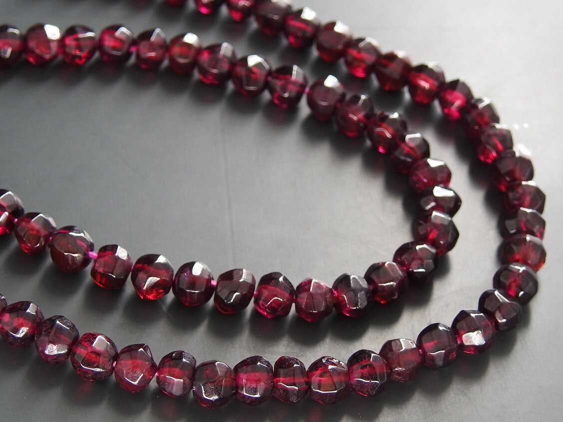Rodolite Garnet Faceted Roundel Beads/handmade Loose - Etsy UK