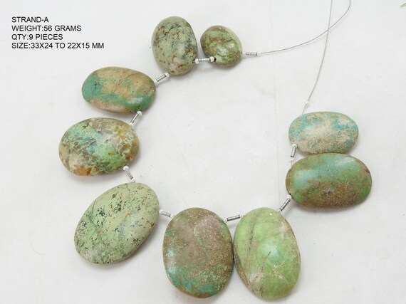 Arizona Turquoise Smooth Oval Shape Cabochons Briolettes/one - Etsy