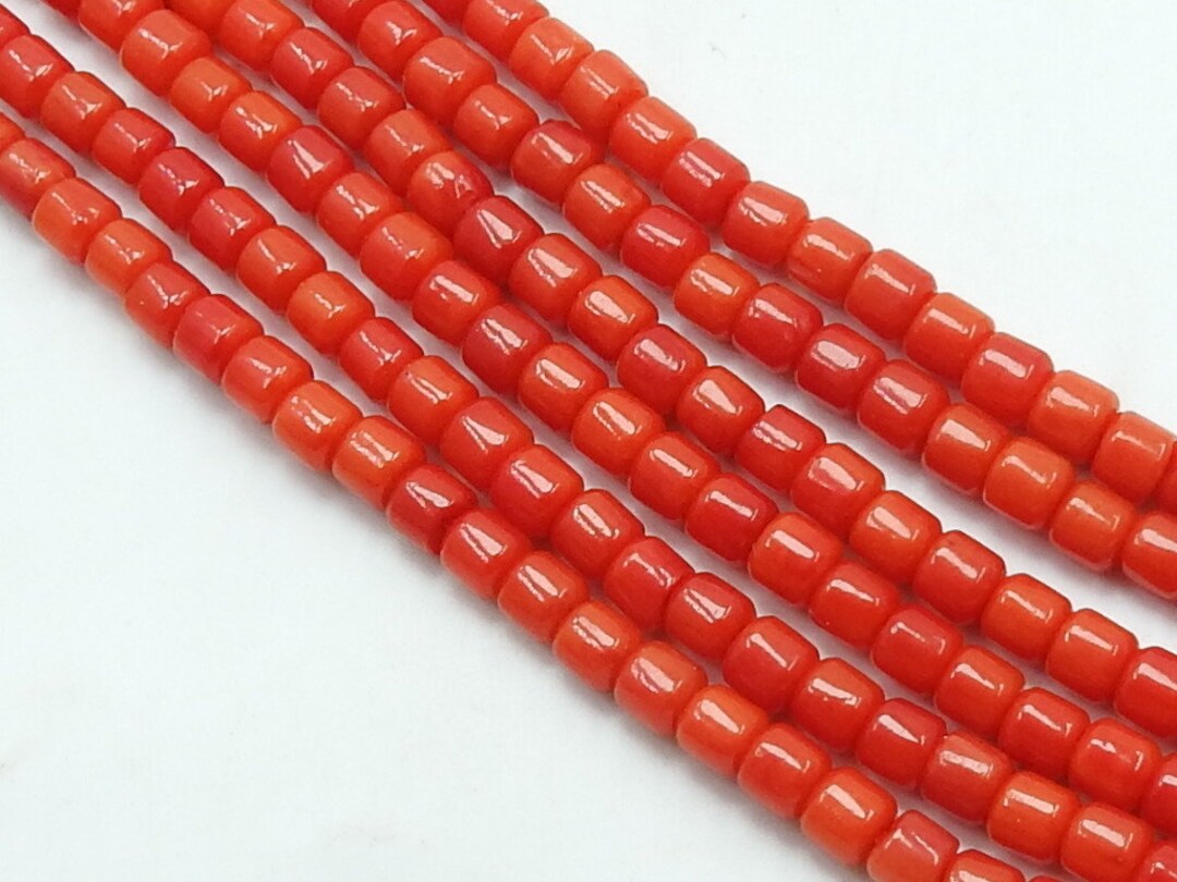 Red Coral Smooth Tire Wheel Shape Bead/for Making Jewelry/16inch 3MM ...