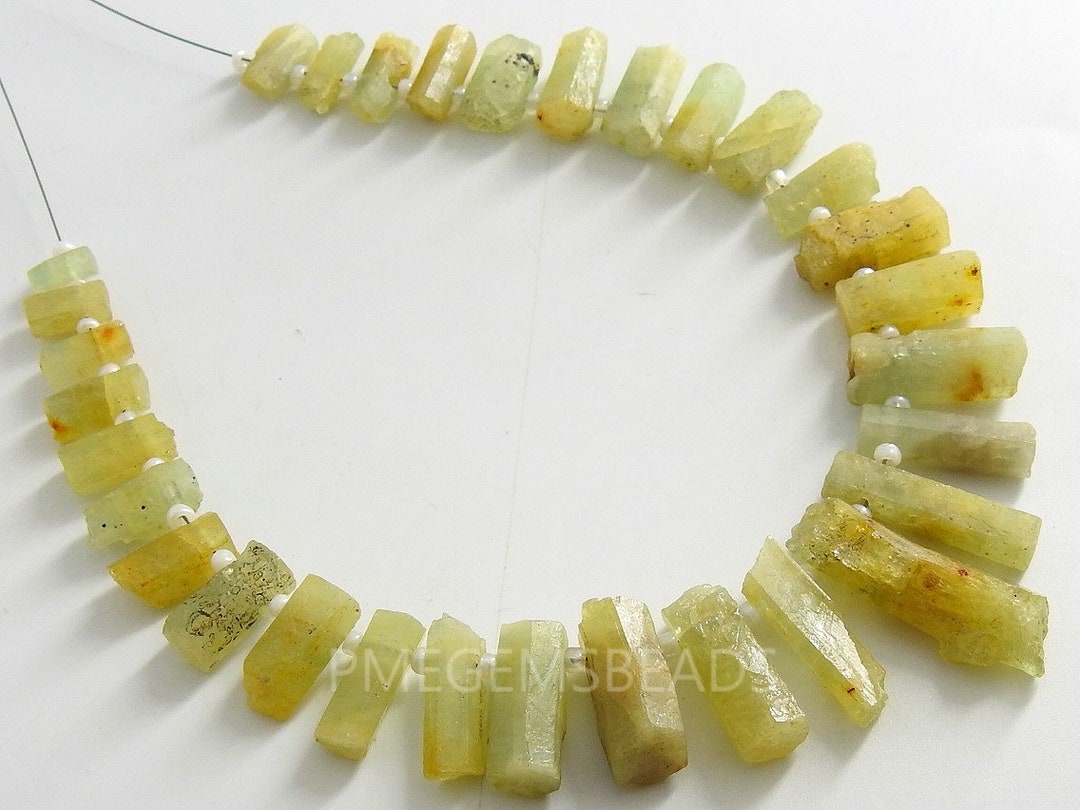 Heliodor Natural Crystal Rough Stick/for Making Jewelry/8inches ...