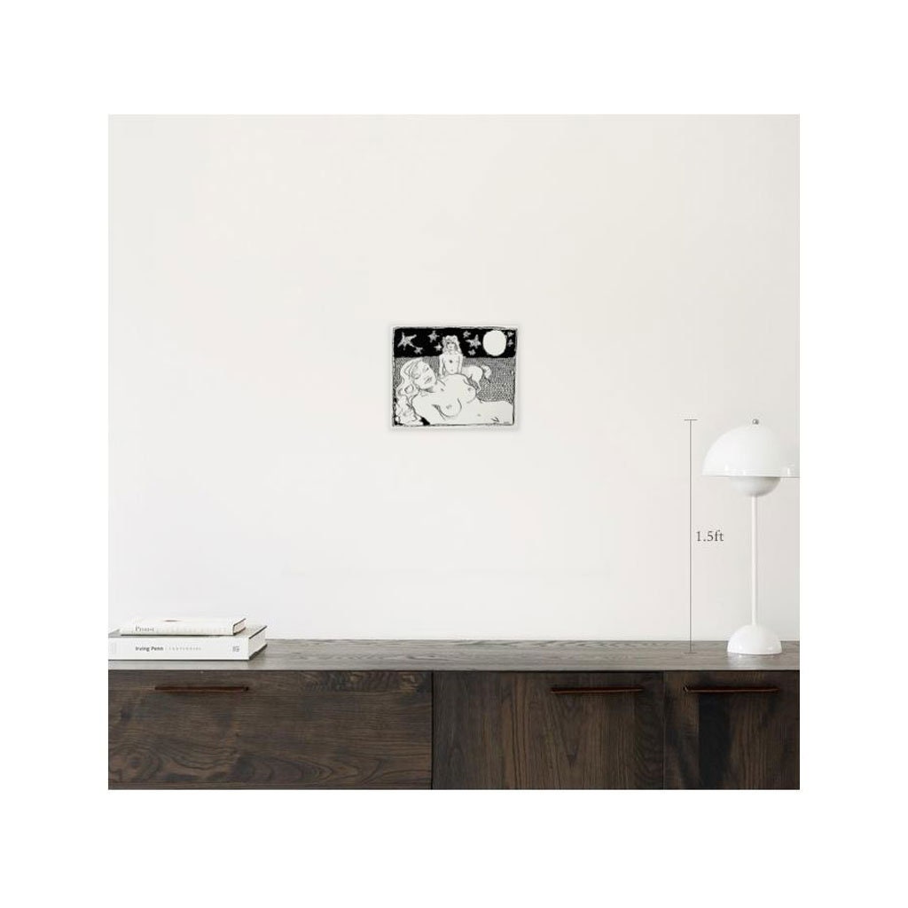 CENTAUR DRAWING Ink Drawing of a Sleeping Deianira With Centaur - Etsy