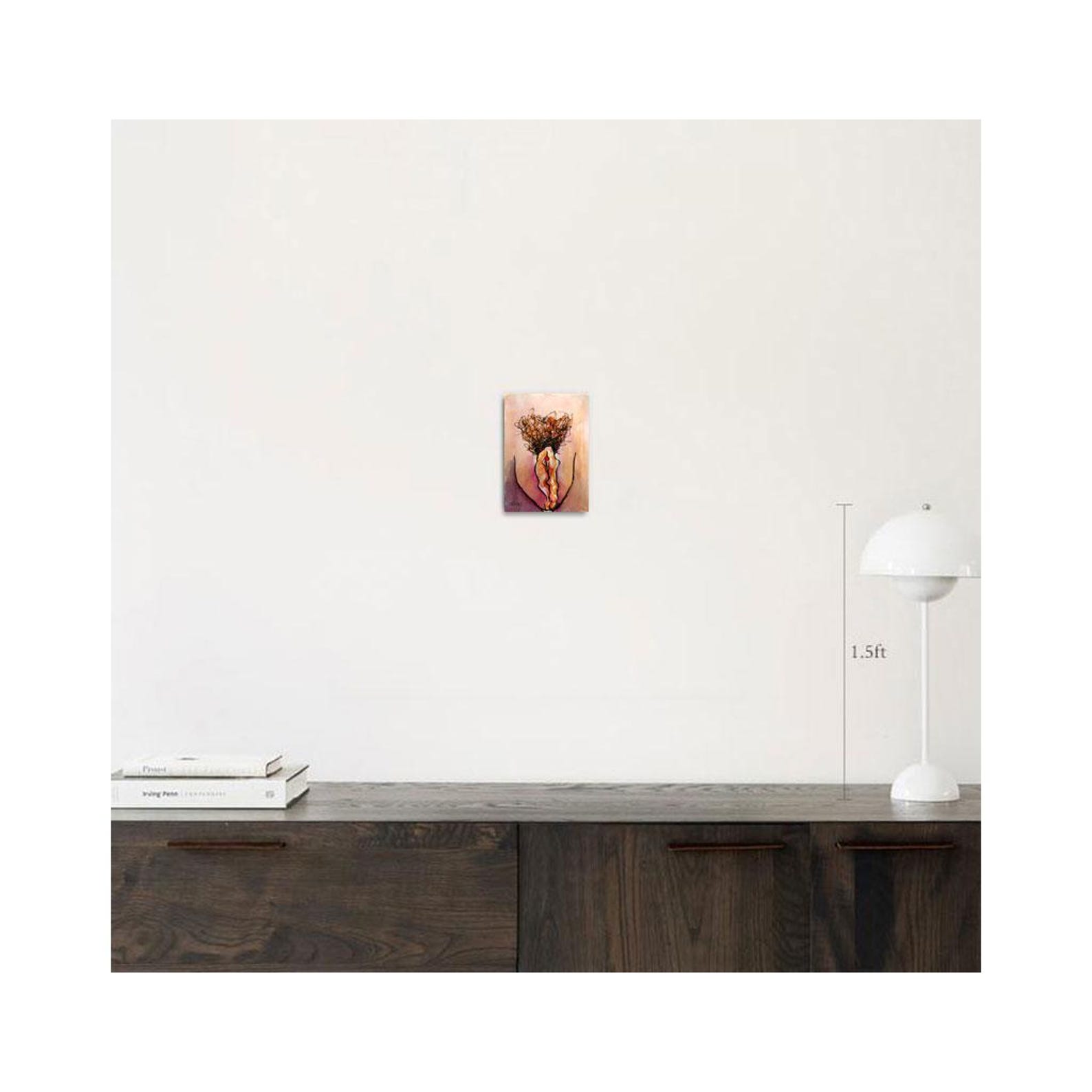 Vulva Drawing Colorful Cute Beautiful Delicate Brunette Trimmed Puffy ...