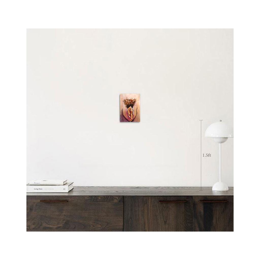 Vulva Drawing Colorful Cute Beautiful Delicate Brunette Trimmed Puffy ...