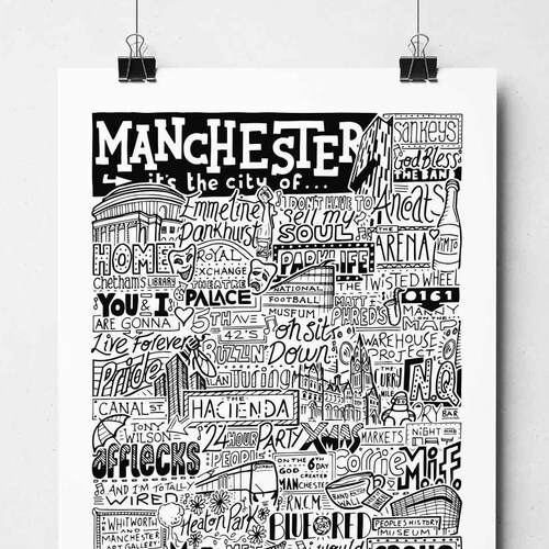 Manchester Sayings Print Funny Wall Art. Fun Quotes Poster - Etsy UK