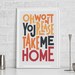 Paradise City Song Lyric Wall Art Rock Music Art Print Typography ...