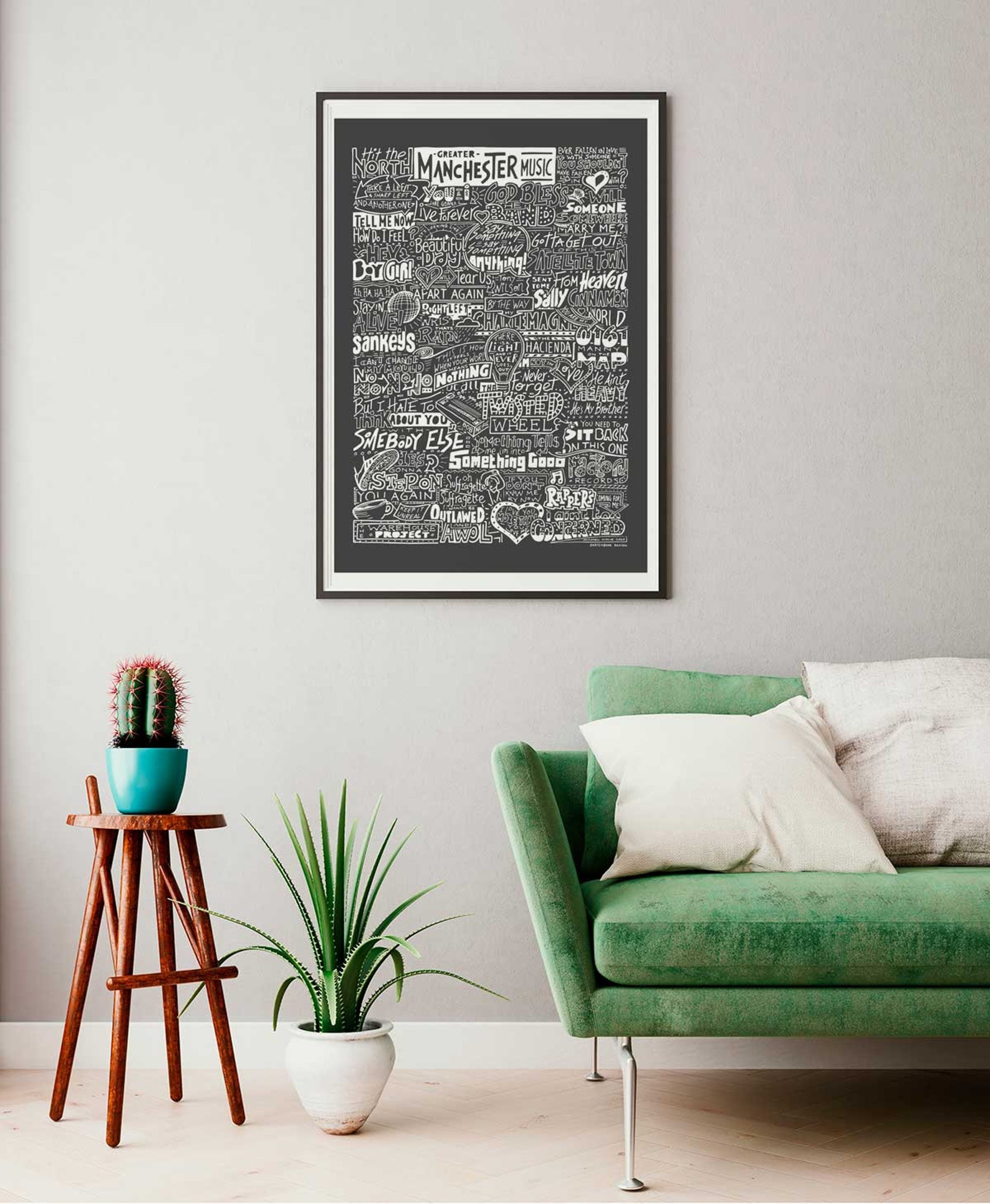 Greater Manchester Music Print Typography Poster - Etsy UK