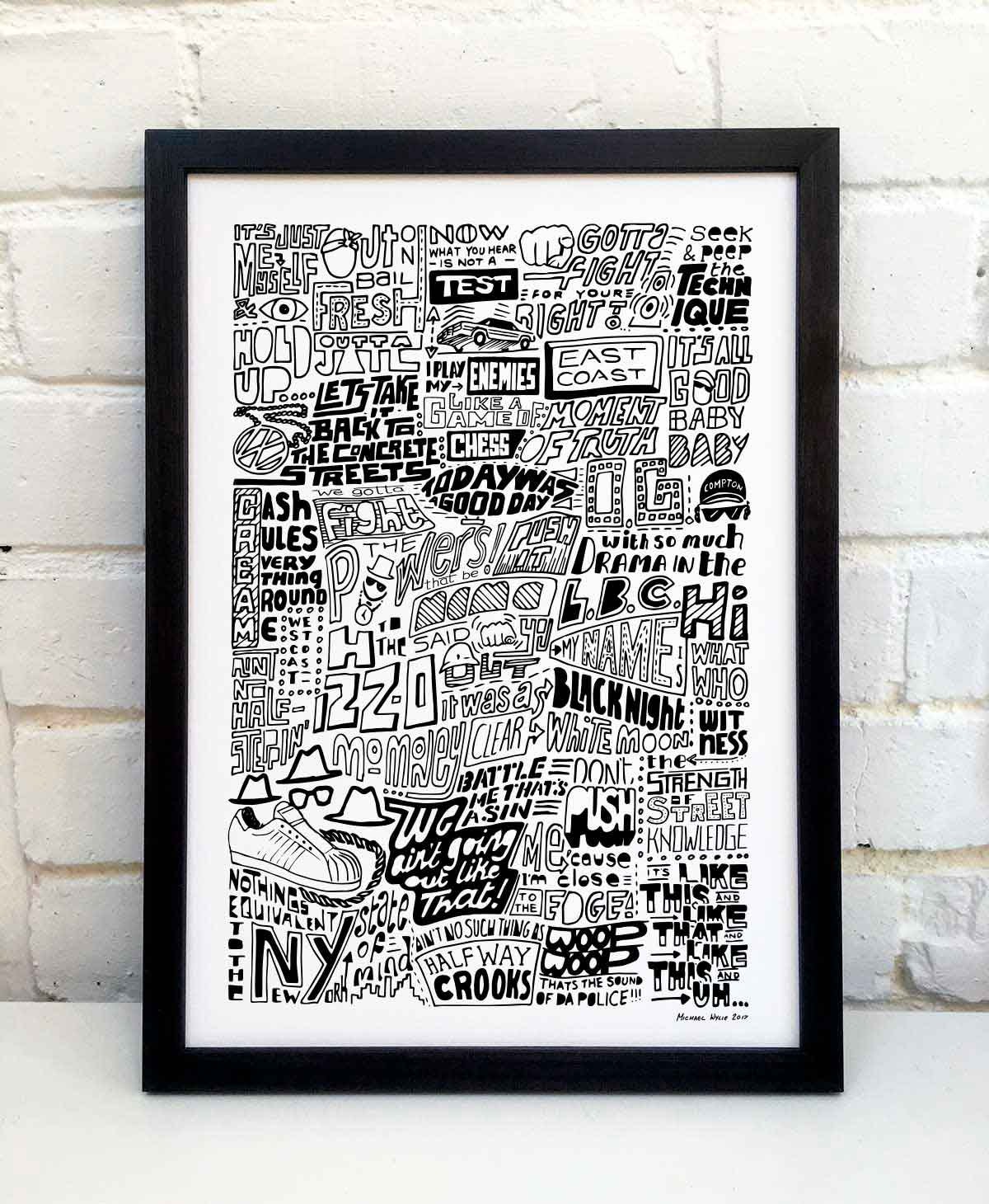 The Evolution of Rap Music Wall Art Print Hip Hop Typography - Etsy