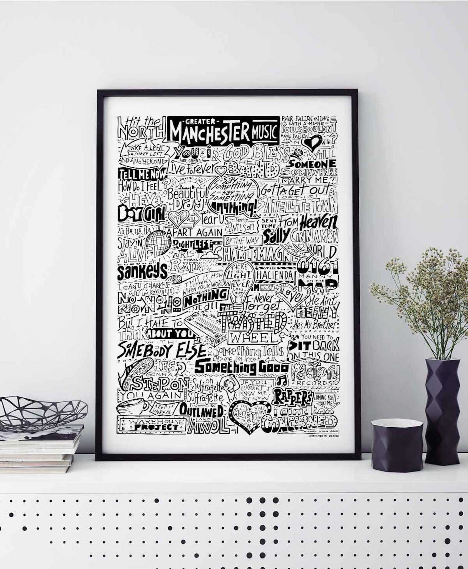 Greater Manchester Music Print Typography Poster - Etsy UK