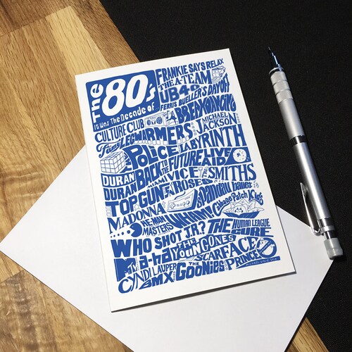 The Eighties 1980's Greetings Card - Etsy UK