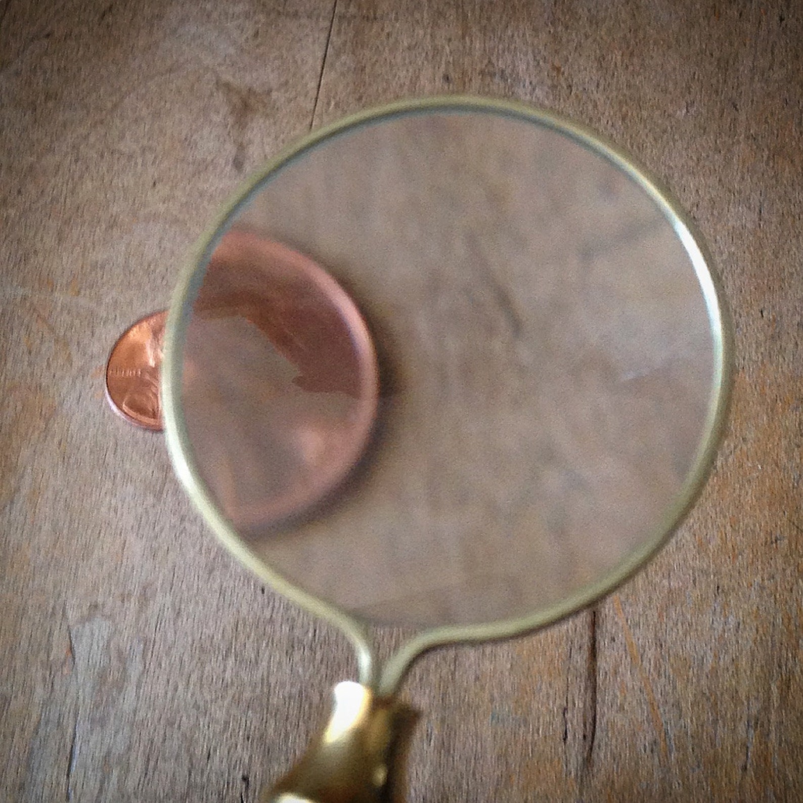 Dark Antique Bronze Monocle Magnifying Glass Necklace - Brass/bronze ...
