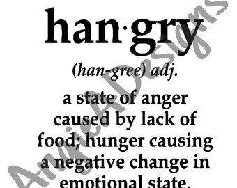 Hangry Hungry Angry Clipart Vector Graphic Svg Png Jpg Eps Funny ...
