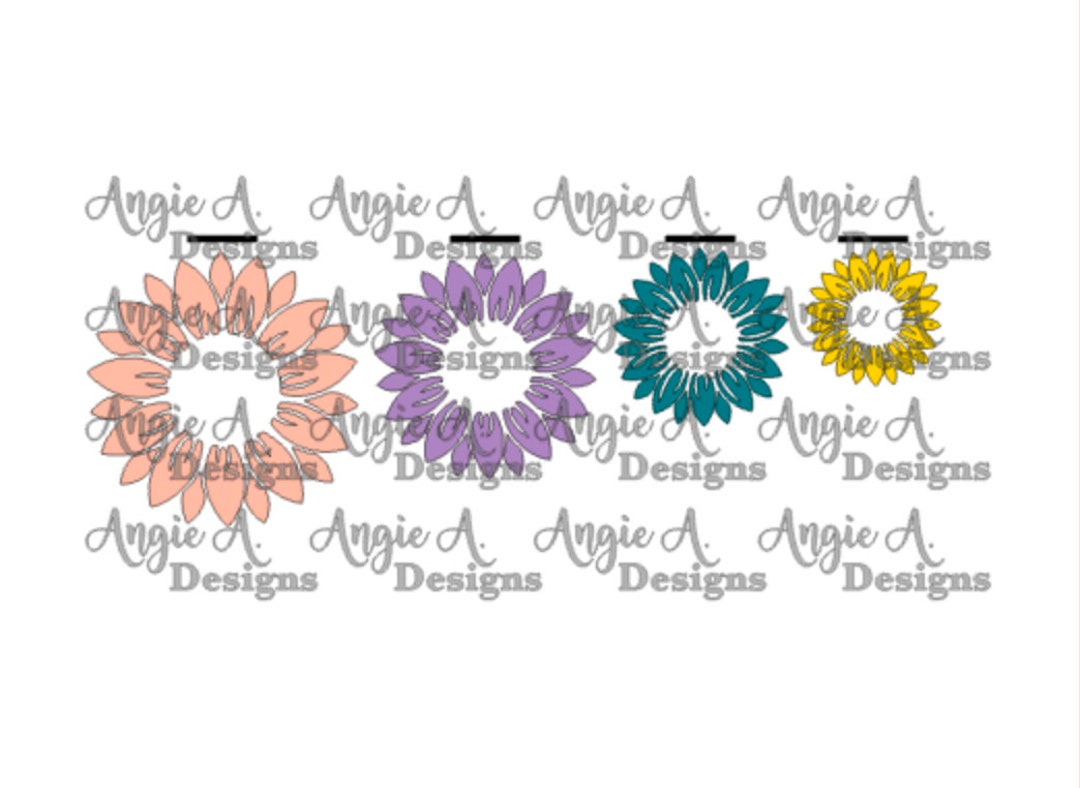 Sunflower Petals SVG - Zindee - 1.5", 2", 2.5", 3" Acrylics - Etsy