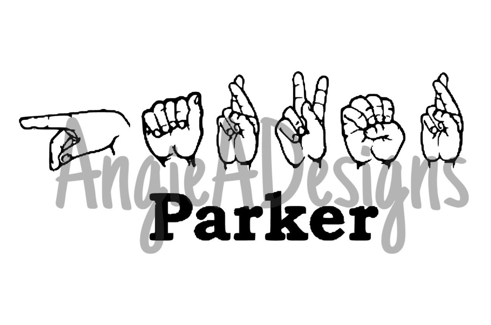 Sign Language Name Sign SVG - Etsy