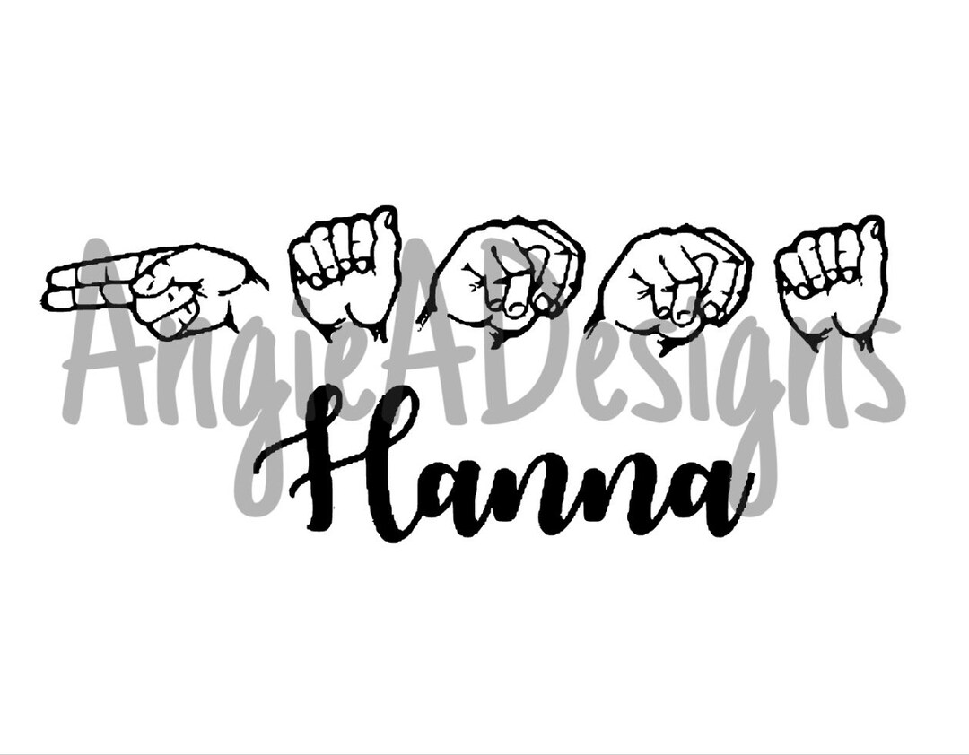 Sign Language Name Sign SVG - Etsy
