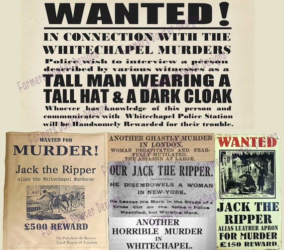 Jack The Ripper Wanted Poster