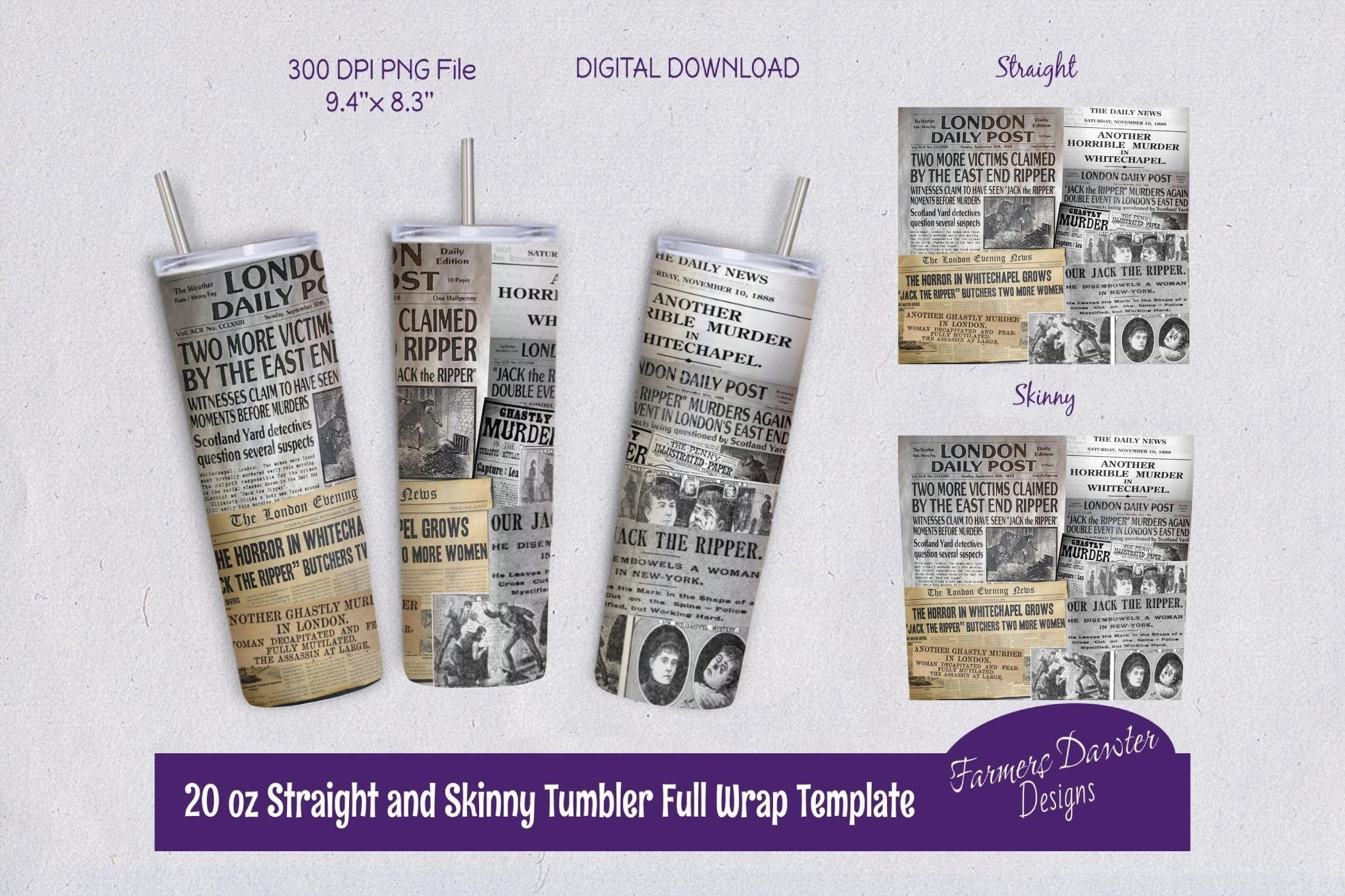 Jack the Ripper Newspaper Clippings Sublimation Wrap 20 Oz - Etsy