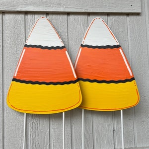 Candy Corn Metal Yard Stake - Etsy