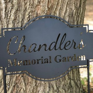 Memorial Garden Stake metal // Custom Grave Marker // Custom Gravesite ...