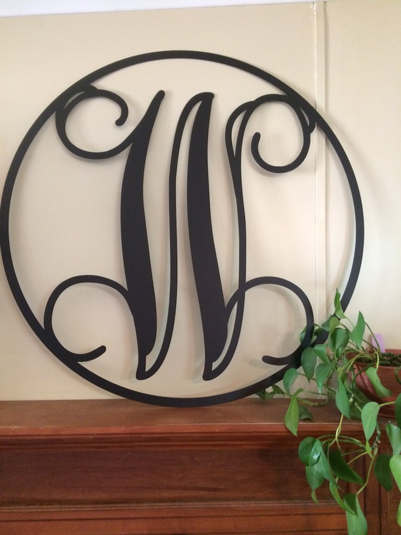 Large Single Letter Metal Monogram Wall/door - Etsy