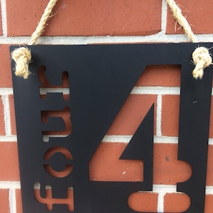 Metal Number Signs {indoor/outdoor}personalized Home Decor - Etsy