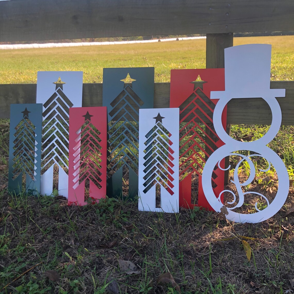 Metal Monogram Snowman Tree Christmas Monogram Winter - Etsy