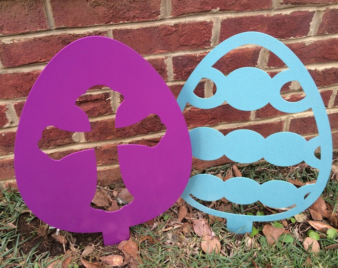 Easter Bunny Yard Stake metal Large Outdoor Easter Decoration - Etsy
