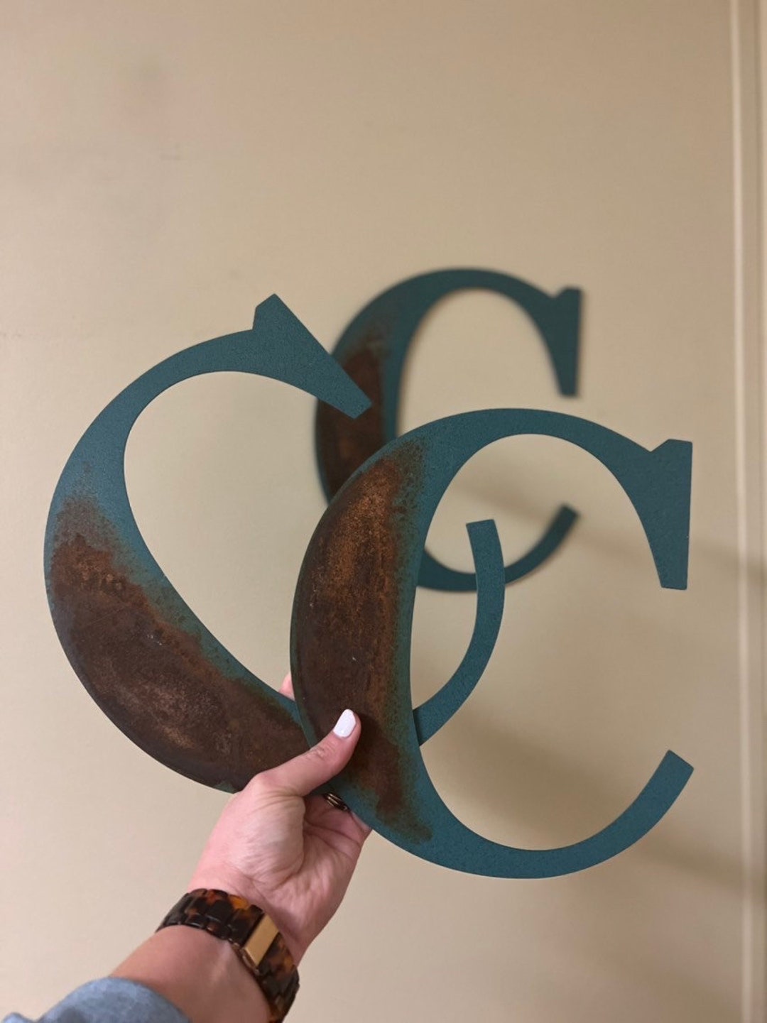 Metal PATINA Letter C {3 Available}, Rustic Decor, Home, Office ...