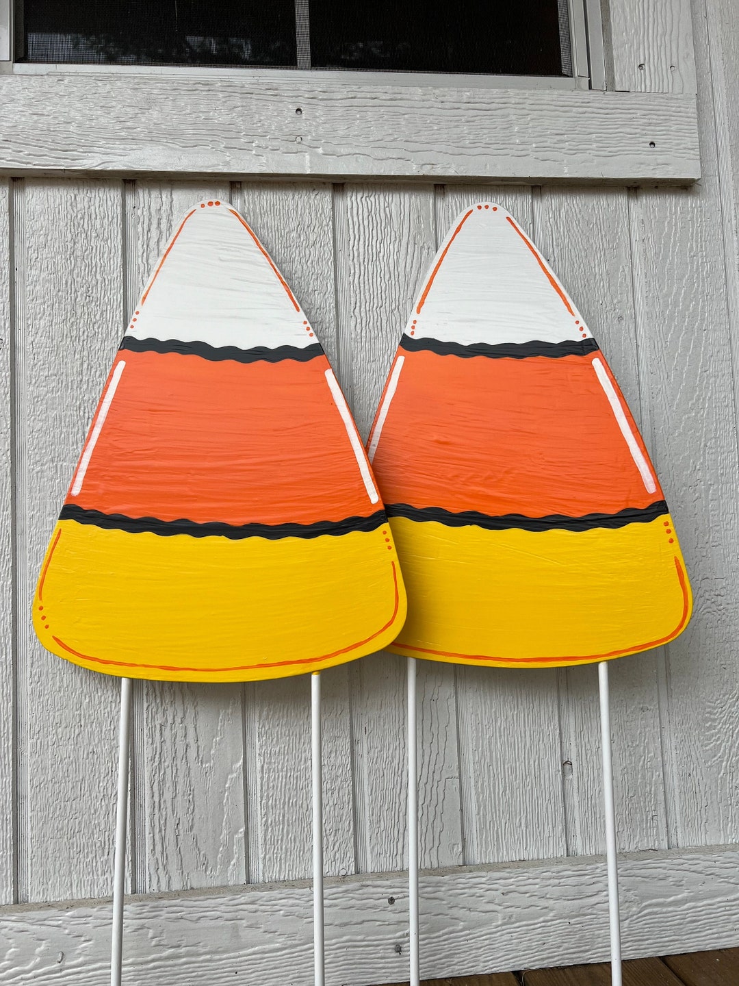 Candy Corn Metal Yard Stake - Etsy