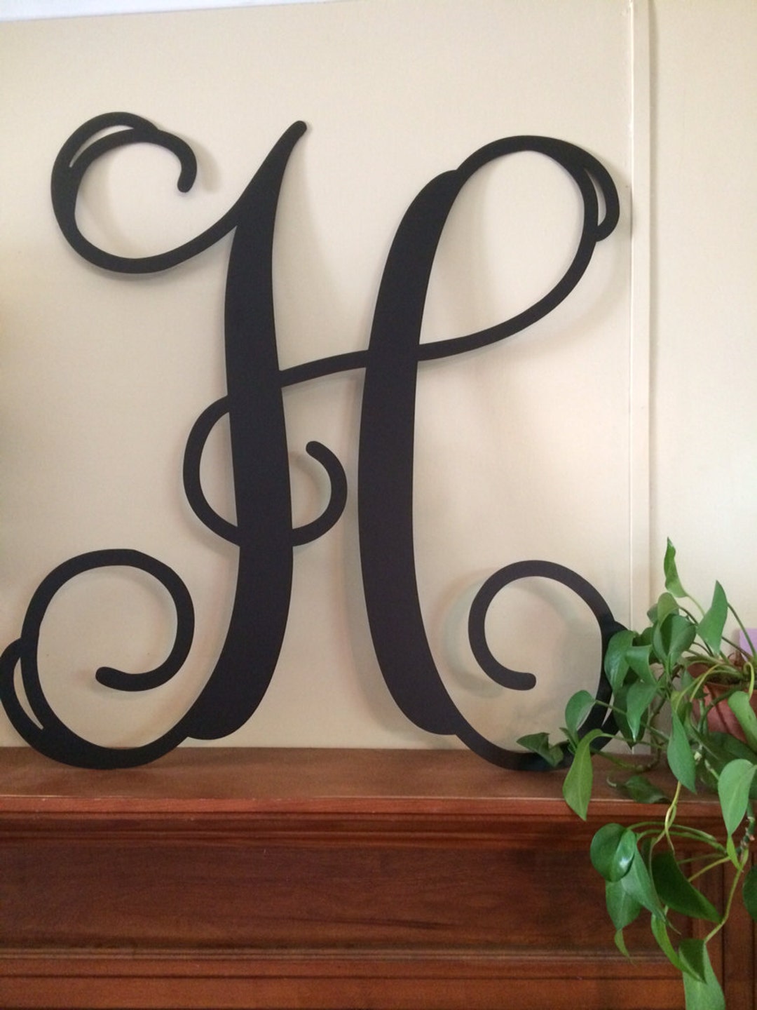 Large Single Letter Metal Monogram Wall/door - Etsy