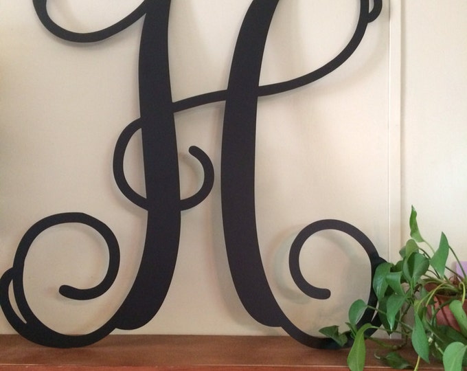 Large Single Letter Metal Monogram Wall/door - Etsy