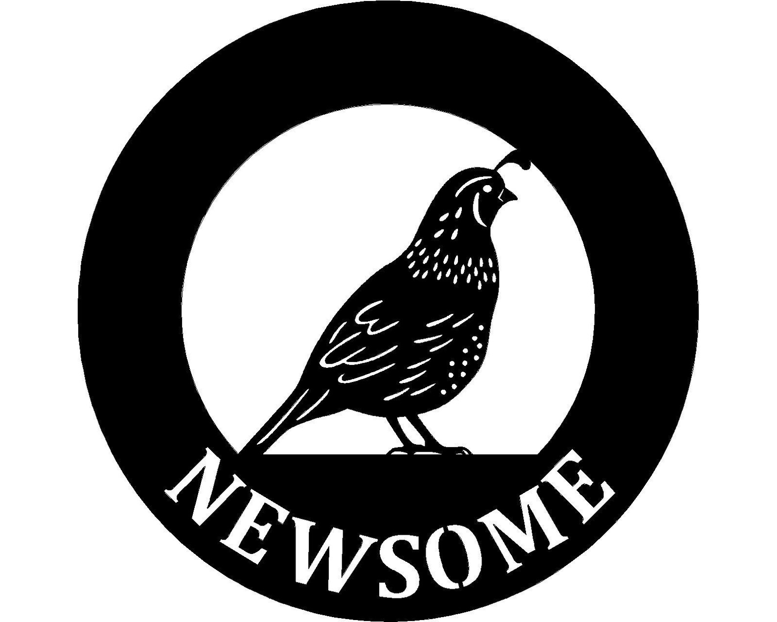 LARGE Quail Sign with Family Name Door Hanger Country | Etsy