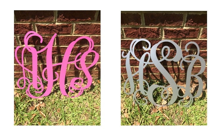 Metal Monogram Wall Art indoor/outdoorpersonalized Home - Etsy