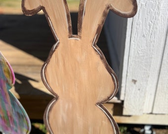 Easter Bunny Yard Stake metal Large Outdoor Easter Decoration - Etsy