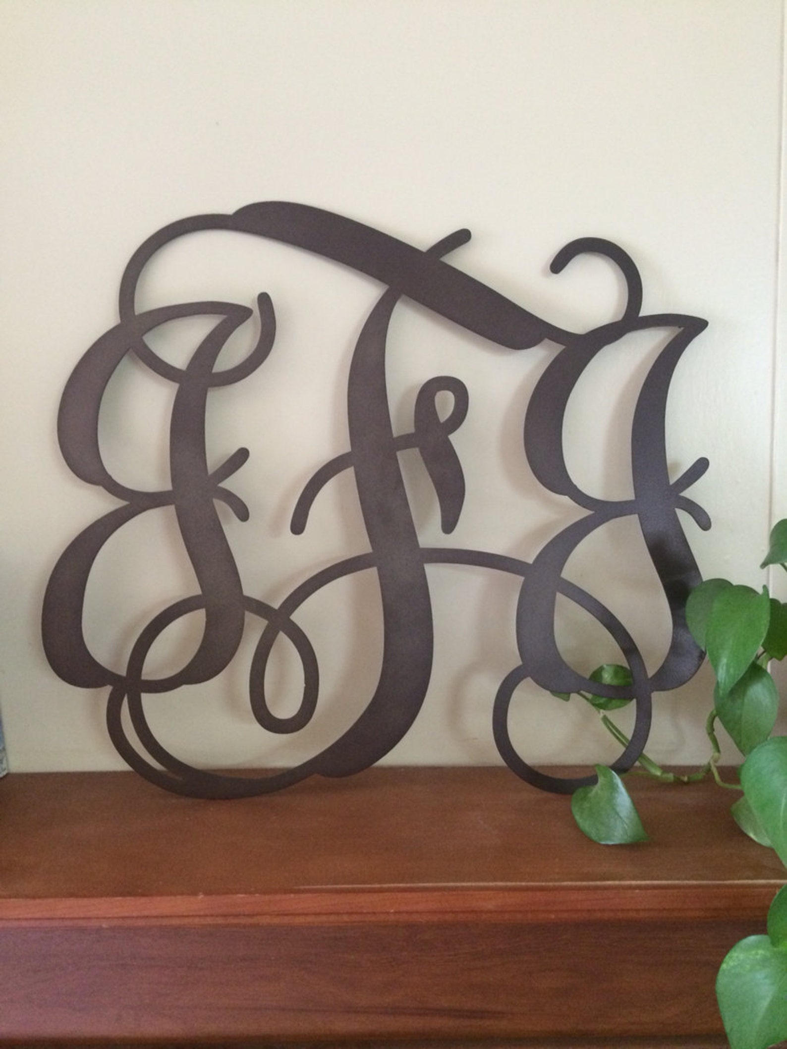 Metal Monogram Wall Art indoor/outdoorpersonalized Home - Etsy