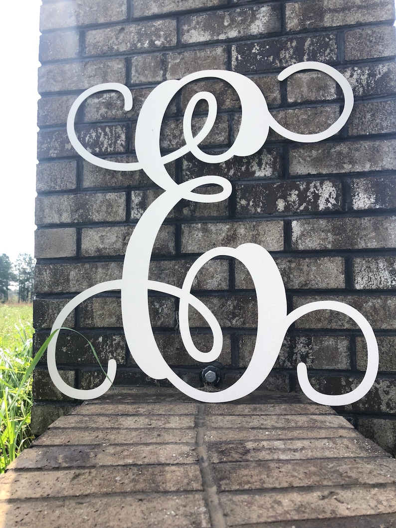 Single Letter Metal Monogram Wall Art - Etsy