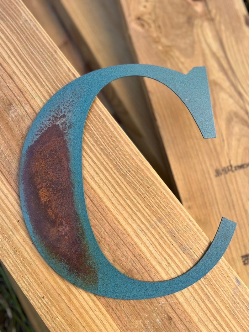 Metal PATINA Letter C {3 Available}, Rustic Decor, Home, Office ...