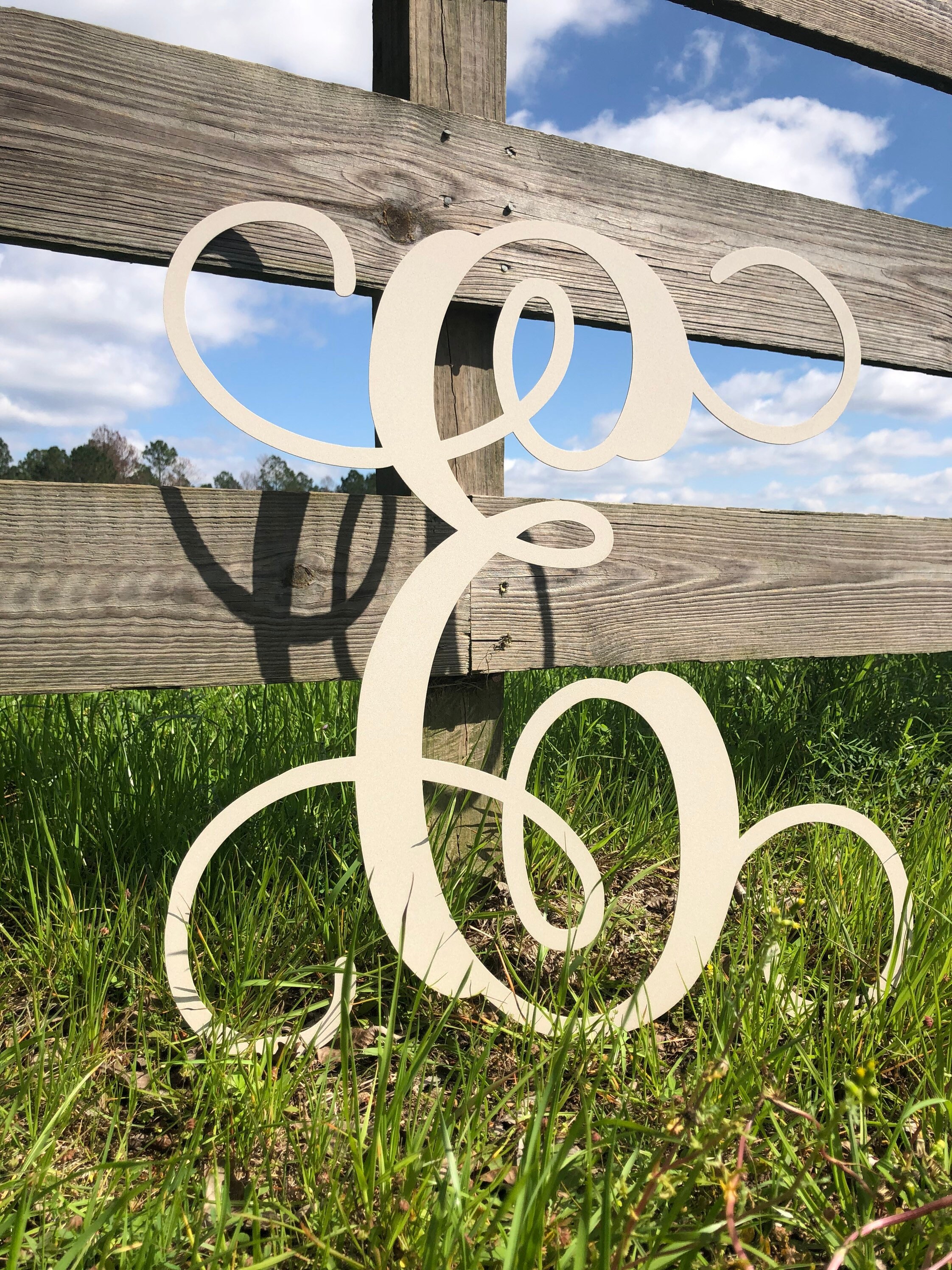 Single Letter Metal Monogram Wall Art {indoor/outdoor}personalized Home ...