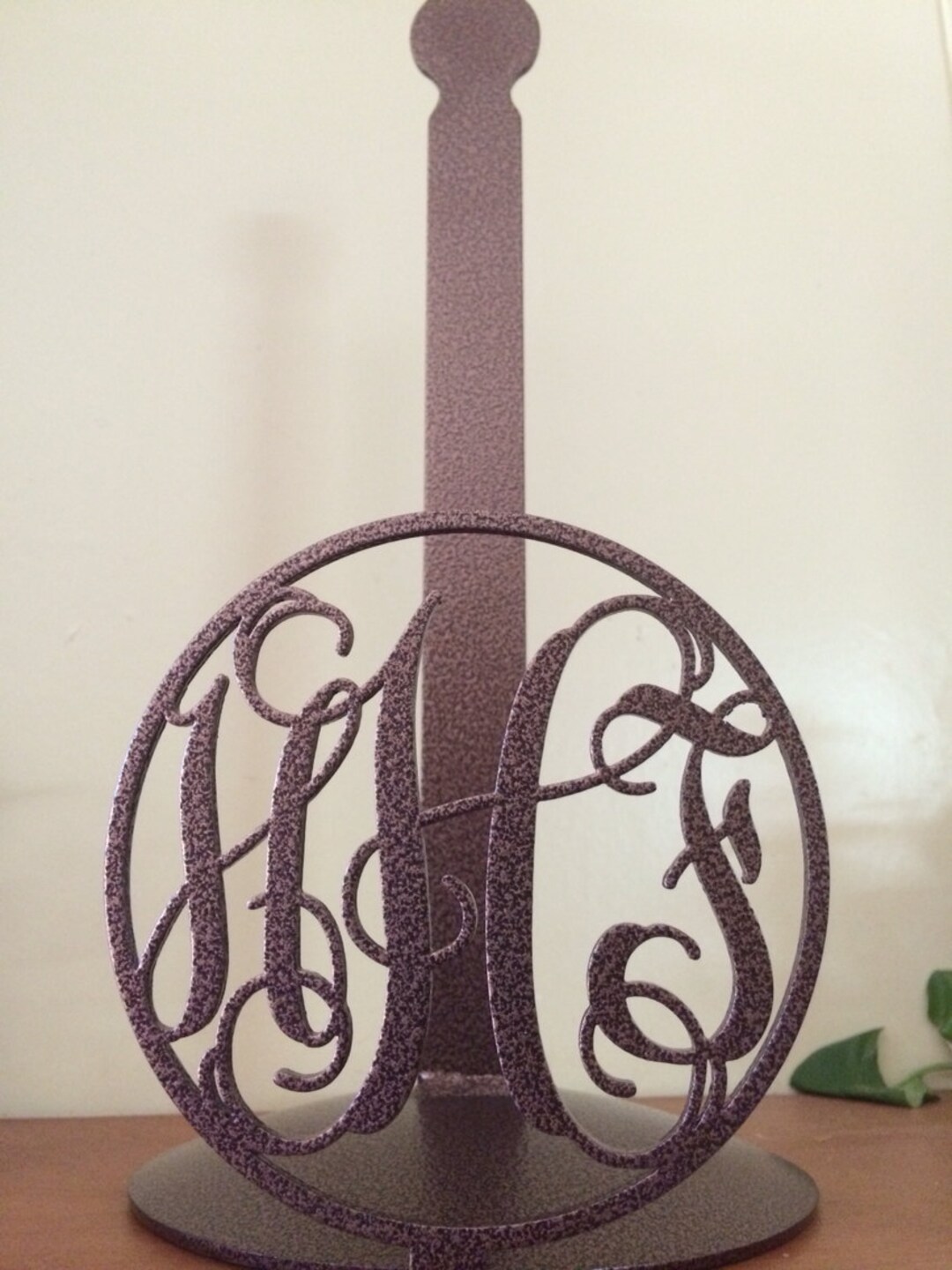 Metal Paper Towel Holder With Monogram, Personalized Home Decor ...