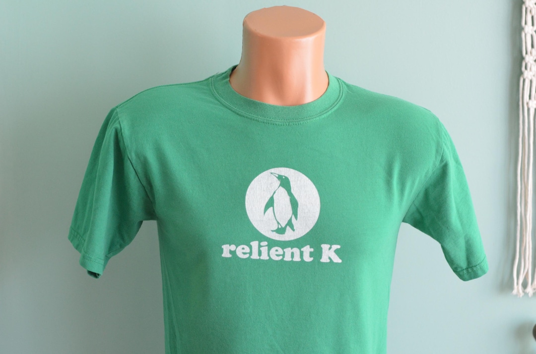 Vintage T-shirt Relient K Penguin Pop Rock Band Green Small Tee - Etsy