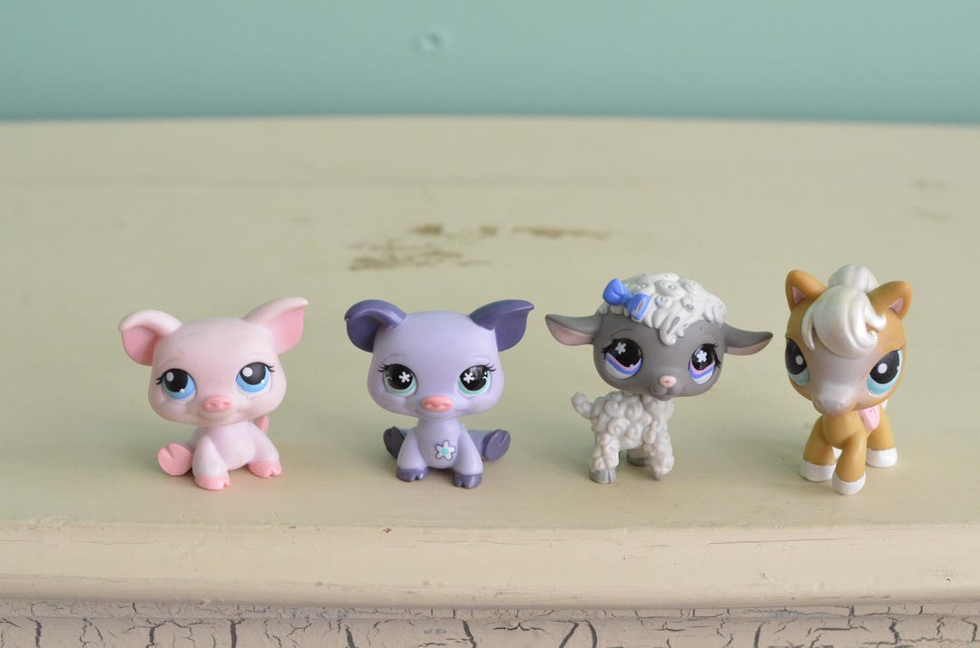 Vintage Littlest Pet Shop LPS Choice Farm Animals Pigs Sheep Horse ...