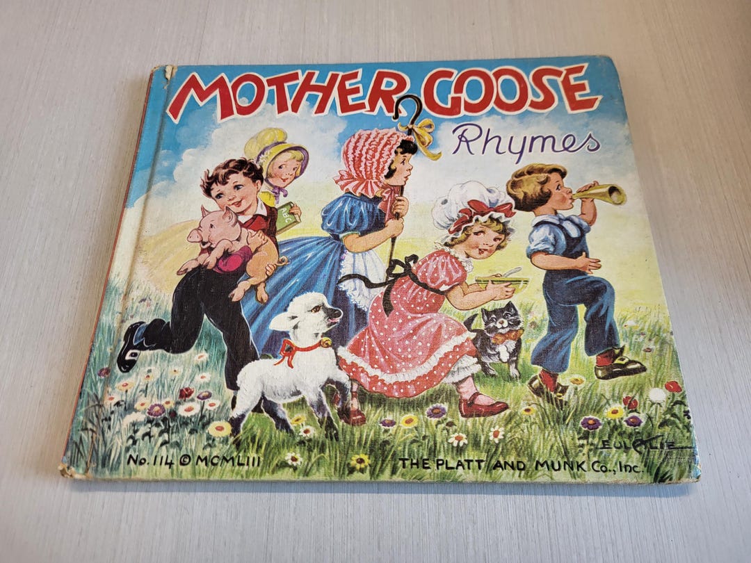 Mother Goose Rhymes ~ Platt & Munk 1953 Read-aloud Poems Eulalie - Etsy
