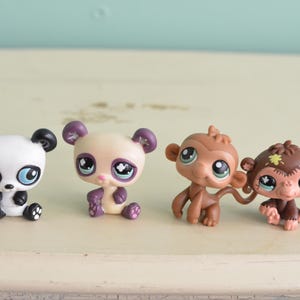 Vintage Littlest Pet Shop LPS Choice Panda Bears and Monkeys Hasbro ...
