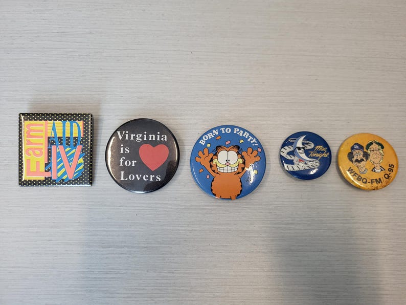 Choice Authentic Vintage 70s 80s Pinback Buttons Funny Humorous Novelty ...
