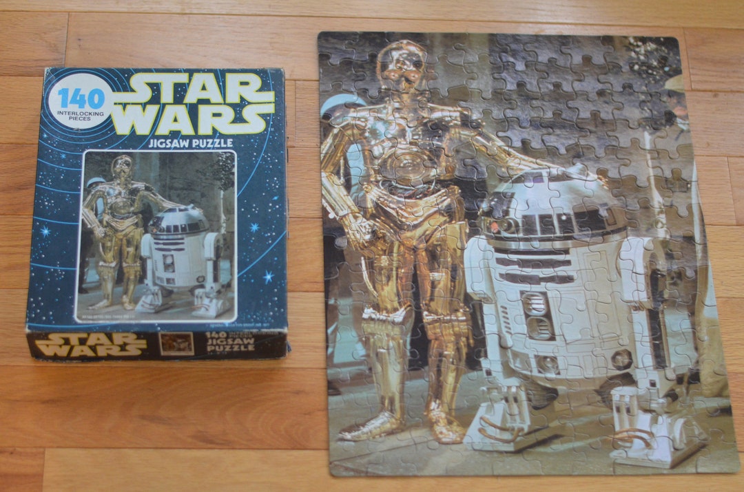 Vintage 1977 Star Wars C-3PO and R2-D2 Jigsaw Puzzle 140 Piece Complete ...