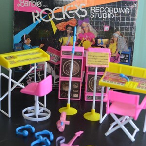 Vintage 80s Barbie and the Rockers Playsets Recording Studio and Live ...
