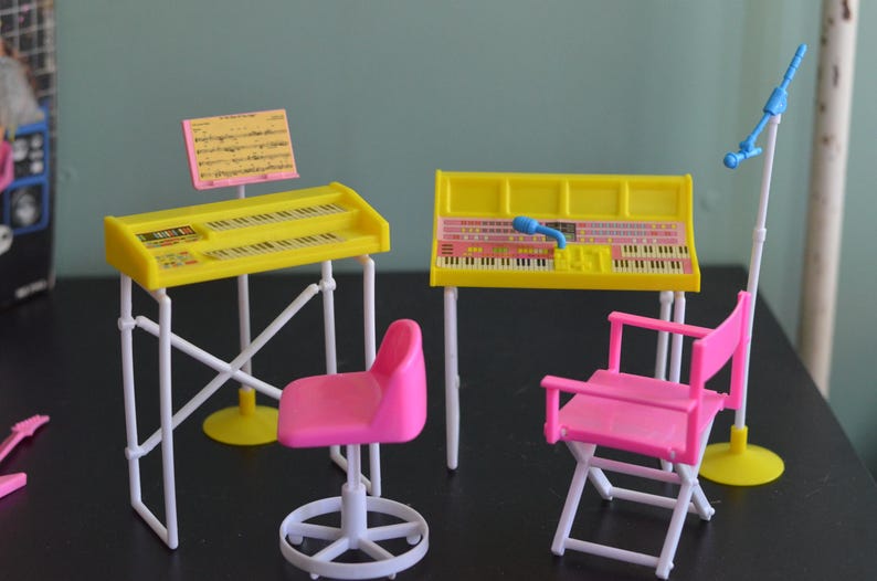 Vintage 80s Barbie and the Rockers Playsets Recording Studio and Live ...