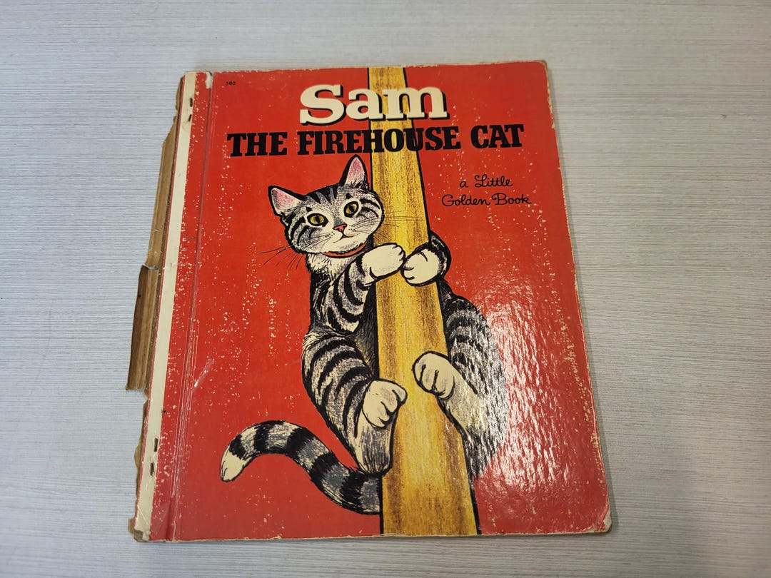 Little Golden Book Sam the Firehouse Cat 1st a Edition 1968 Read-aloud ...