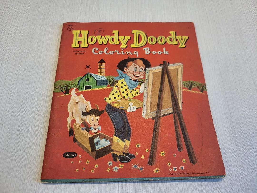 Howdy Doody Coloring Book 1957 Children's Activity Book - Etsy